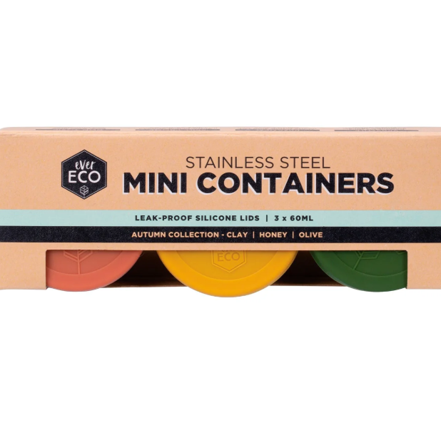 Ever Eco Stainless Steel Mini Containers - Set Of 3 - Autumn Collectio ...