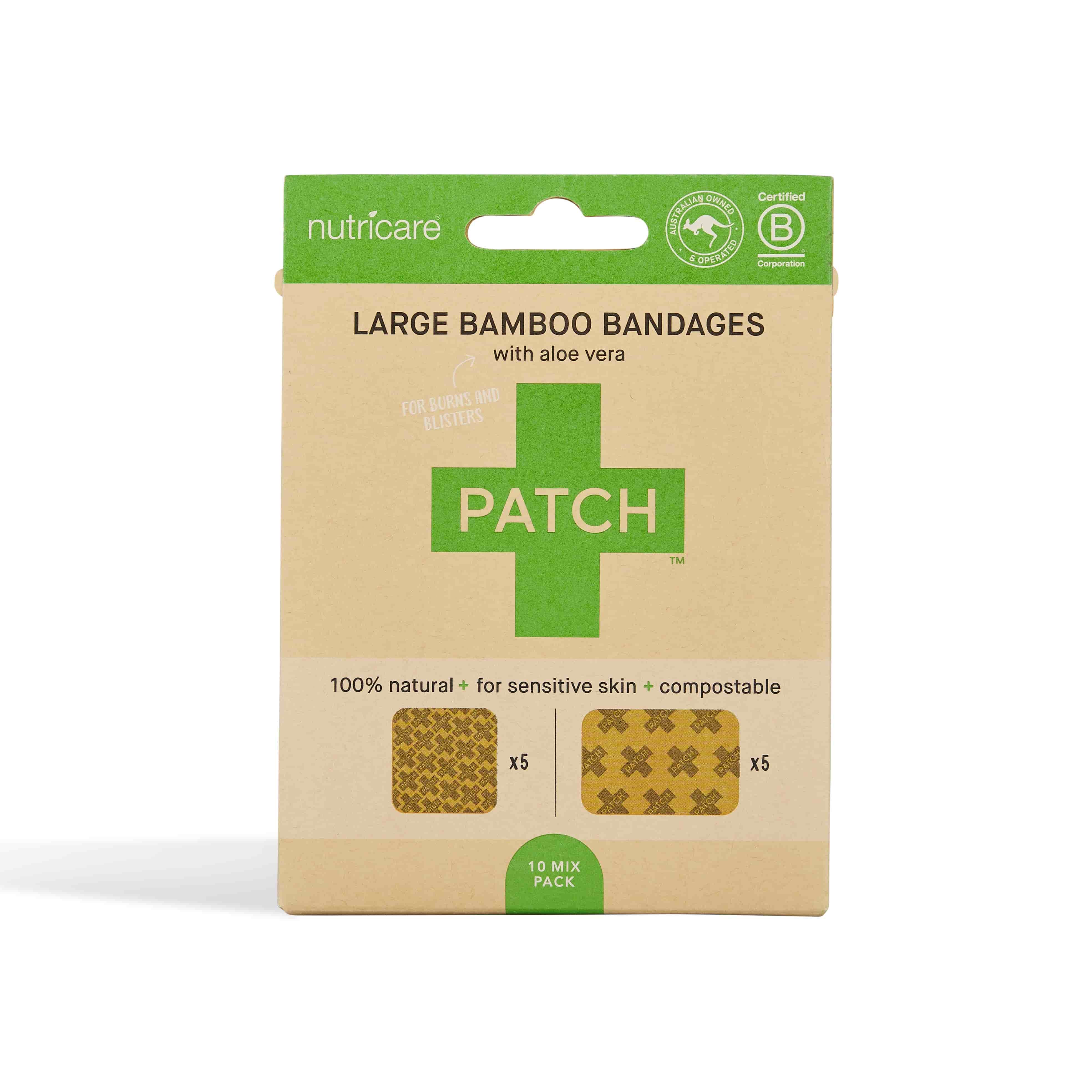 Patch Natural Bamboo Adhesive Bandaids - Large – Little Eco Shop