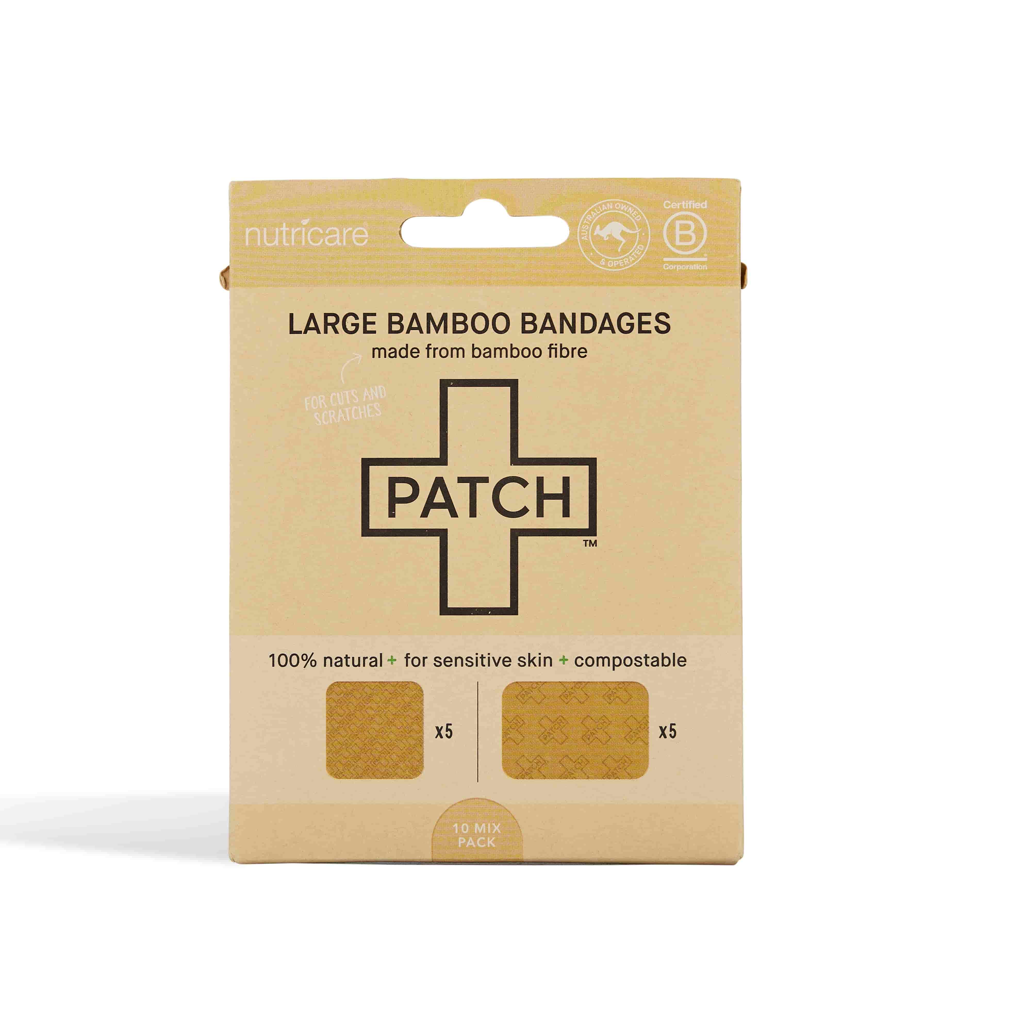 Patch Natural Bamboo Adhesive Bandaids - Large – Little Eco Shop